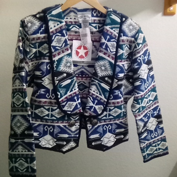 side Saddle | Jackets & Coats | Side Saddle Southwest Print Jacket ...